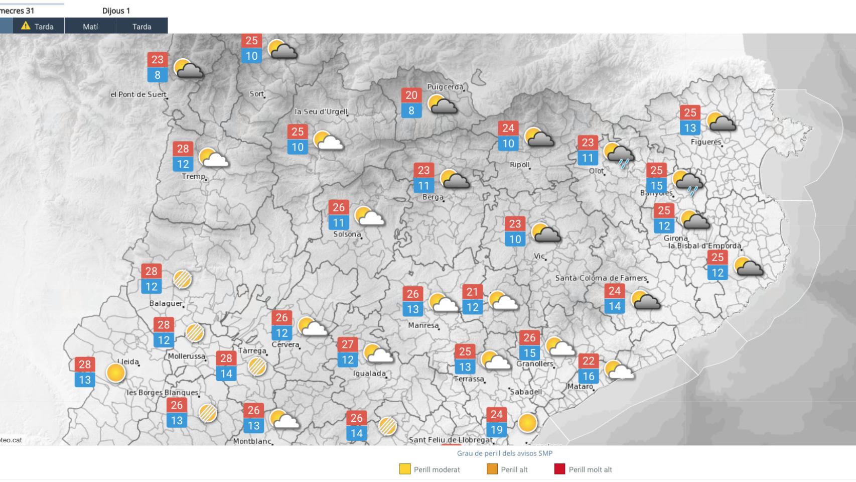 Lluvias intensas y tormentas en Cataluña: 15 comarcas en alerta