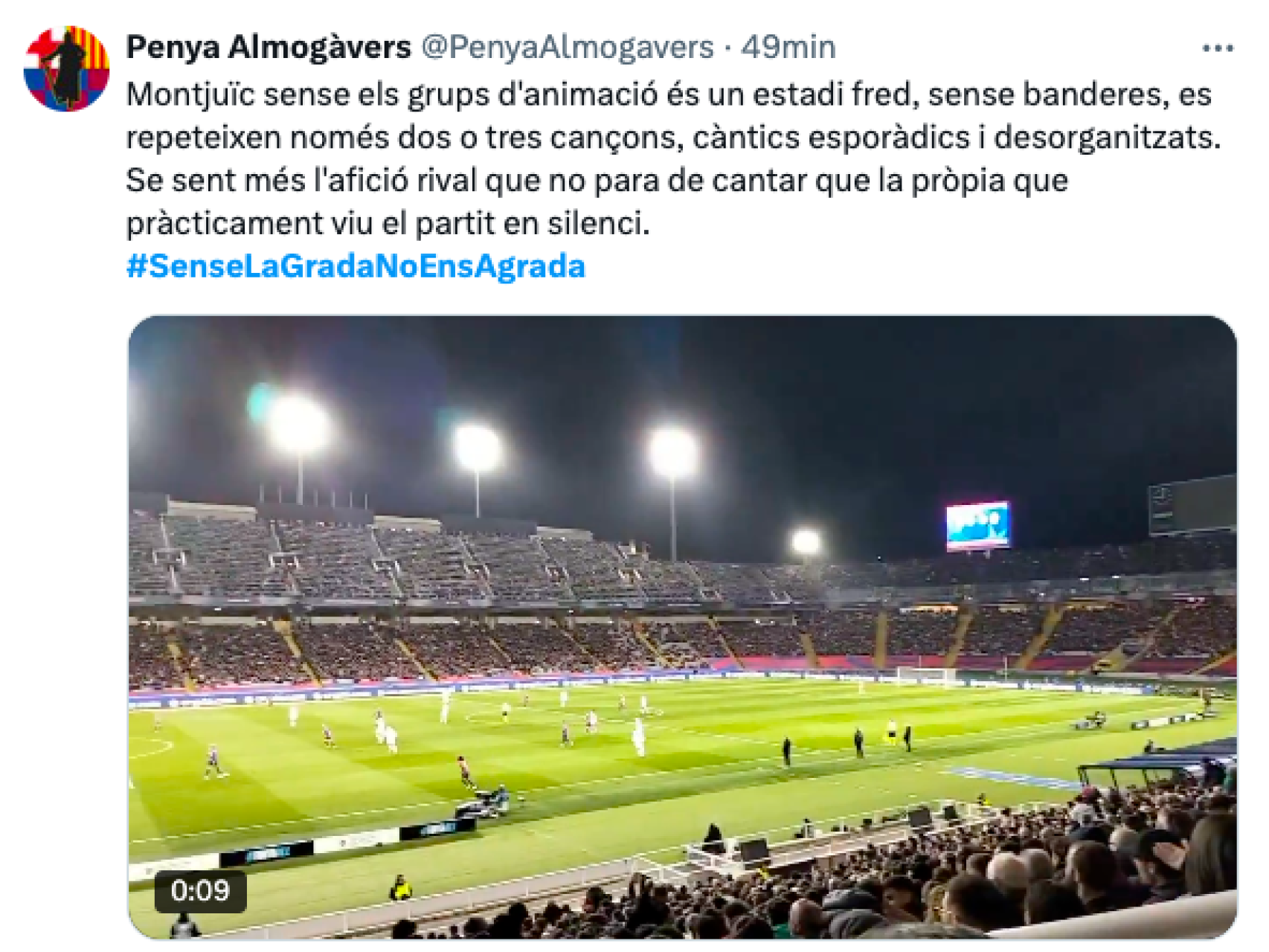 Almogàvers lamenta que el Barça se haya quedado sin animación: los ...