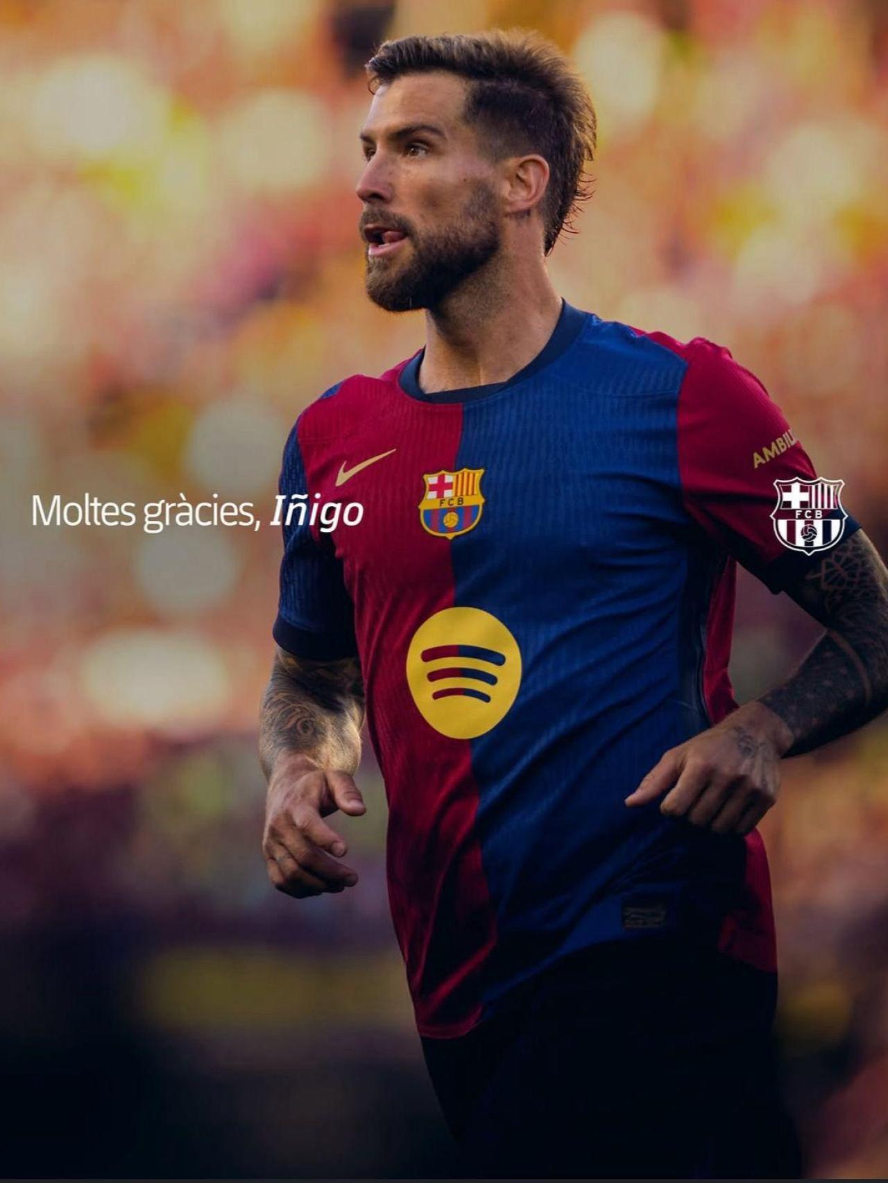 El Barça hace oficial la salida de Iñigo Martínez y se despide con un ...