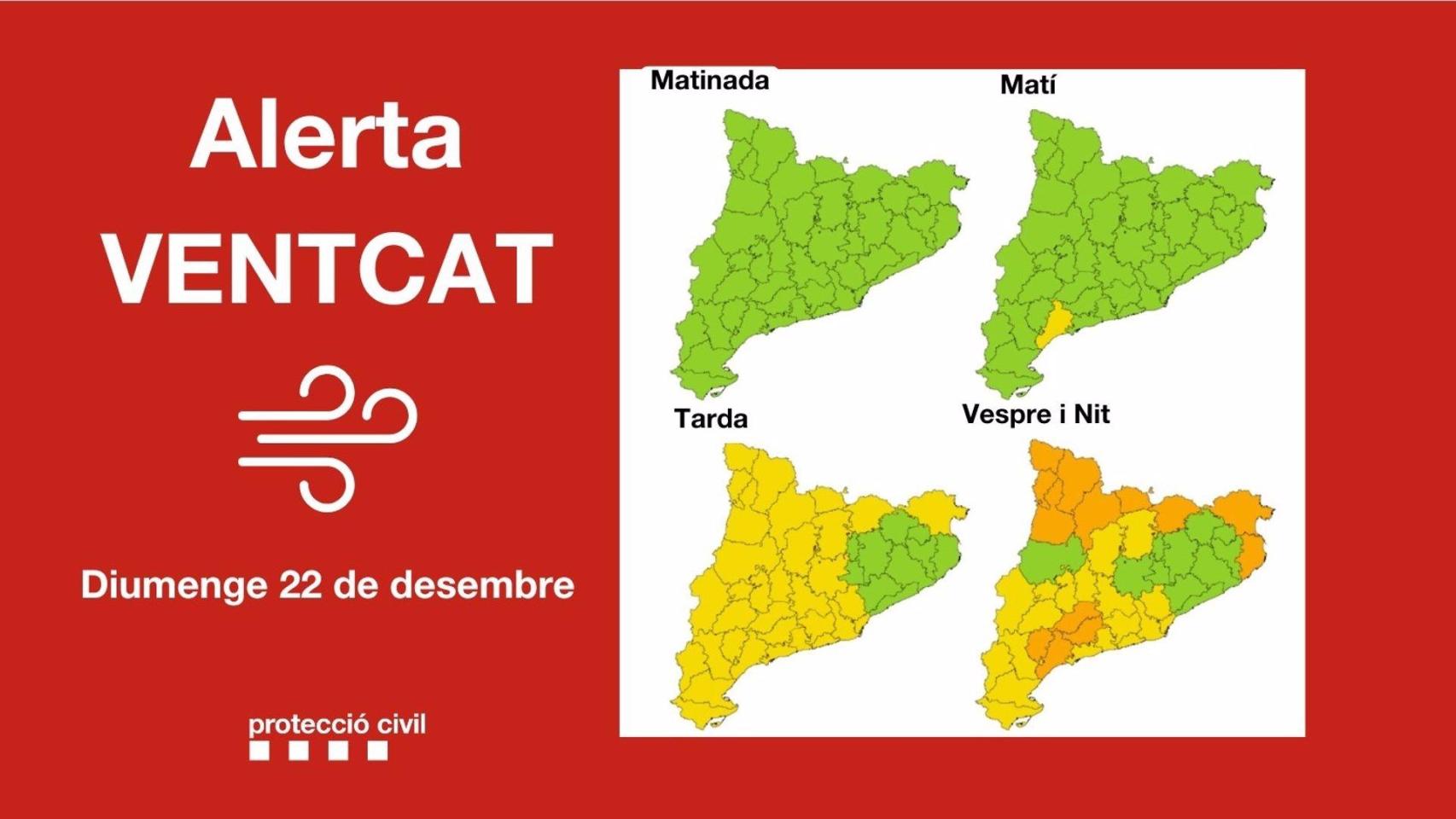 Cambio del tiempo en Barcelona: alerta amarilla por fuertes vientos ...