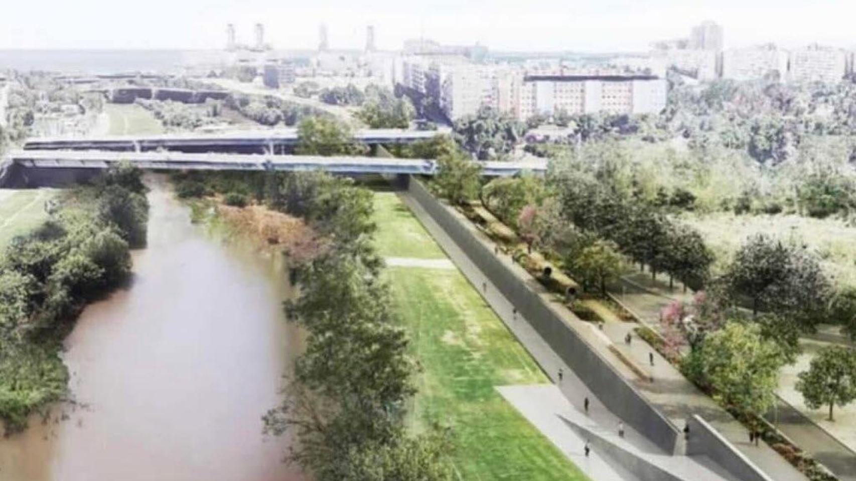 Sant Adrià inicia las obras del nuevo parque lineal junto al Besòs ...